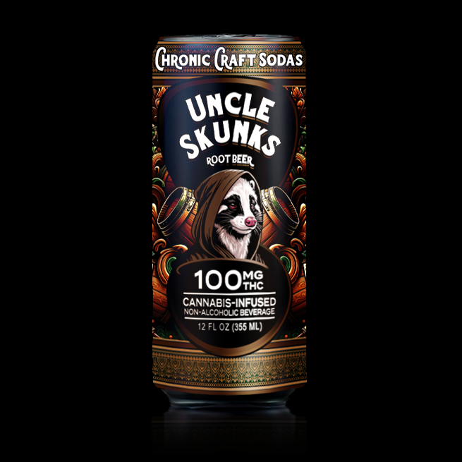 100 Mg D9 | Root Beer | Uncle Skunks | 12oz | Chronic Craft Soda