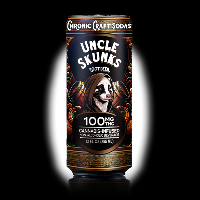 100 Mg D9 | Root Beer | Uncle Skunks | 12oz | Chronic Craft Soda